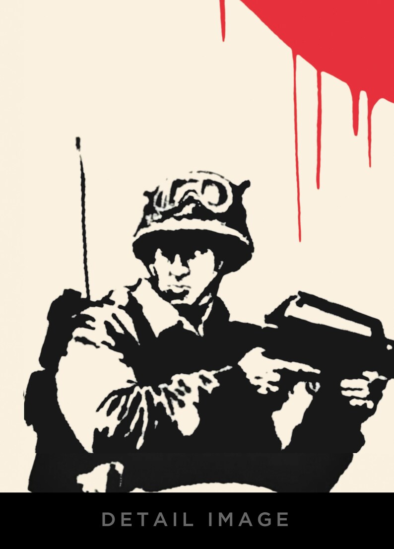 Banksy Peace Sign 12x18 Heavyweight Print | Etsy