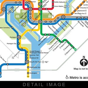 Washington DC Metro Map 2024 Updated (16x12 Heavyweight Art Print) - Etsy