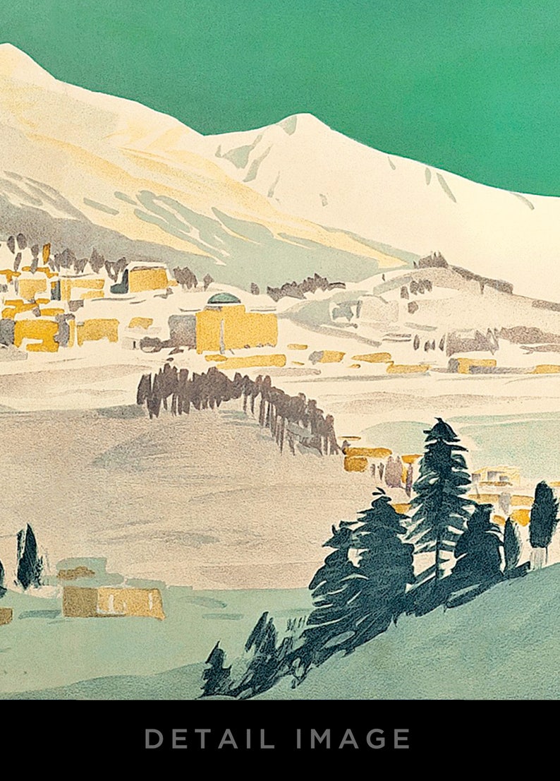 St. Moritz Engadin C1930s 20x30 & 24x36 Poster Paper Print - Etsy