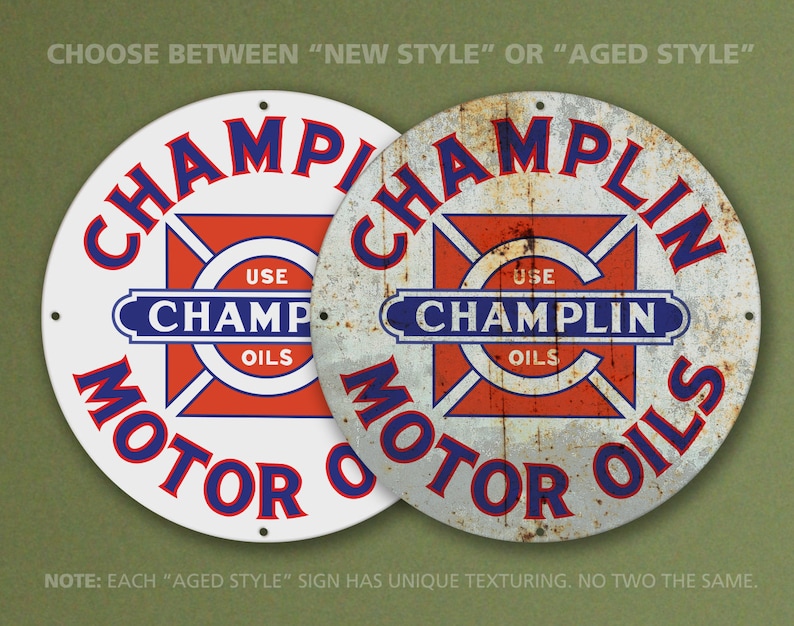 Champlin Motor Oils – Petroliana Vintage Reproduction Gas Station Sign ...