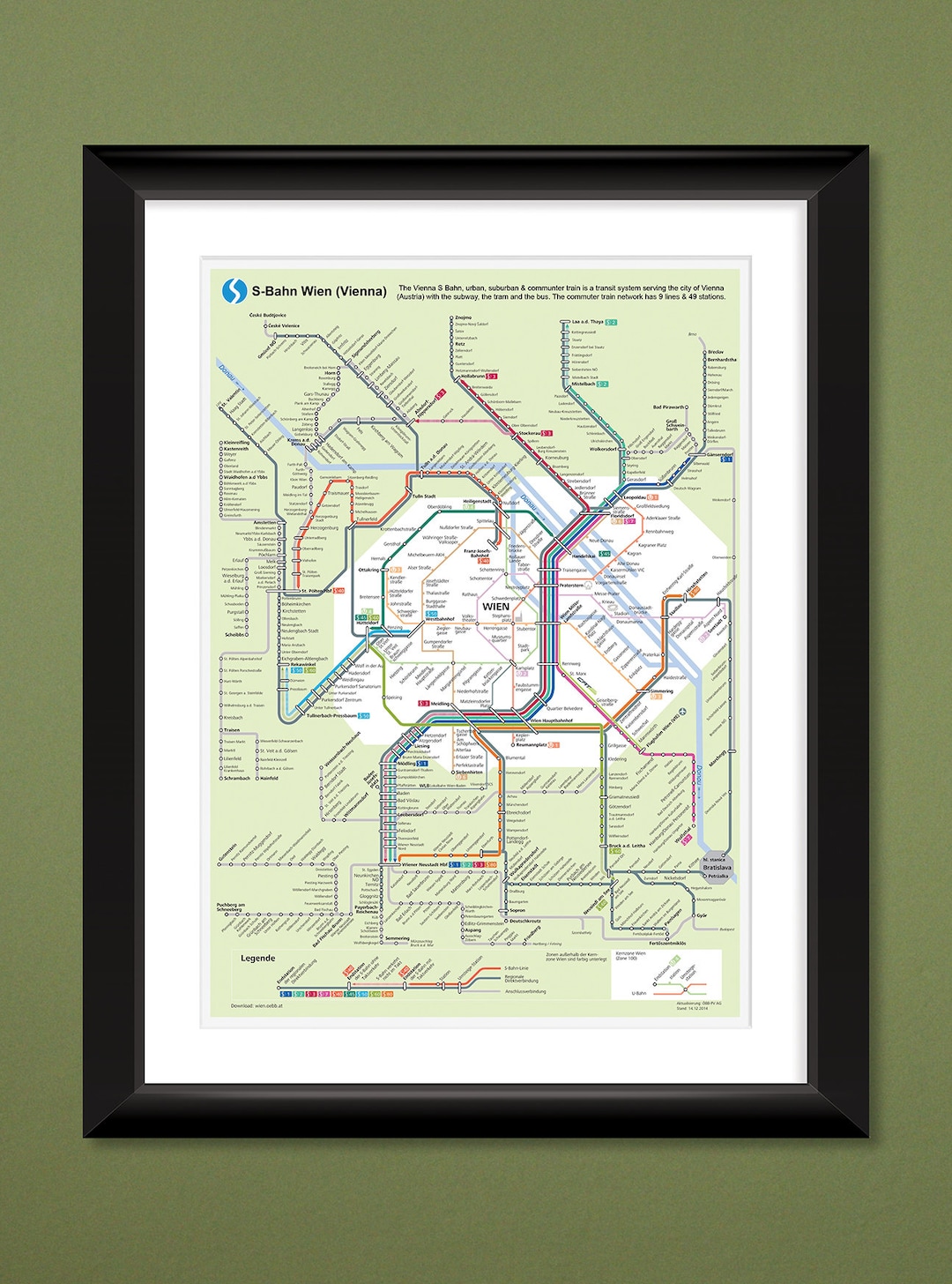 Vienna S Bahn Commuter Train Map (12x16 Heavyweight Art Print) - Etsy