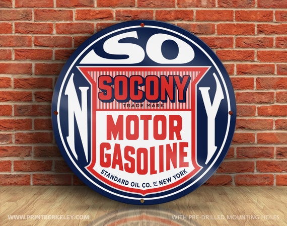 SOCONY Motor Gasoline version 1 Petroliana Vintage | Etsy