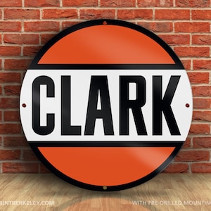 Clark – Petroliana Vintage Reproduction Gas Station Sign (23.5" Round ...