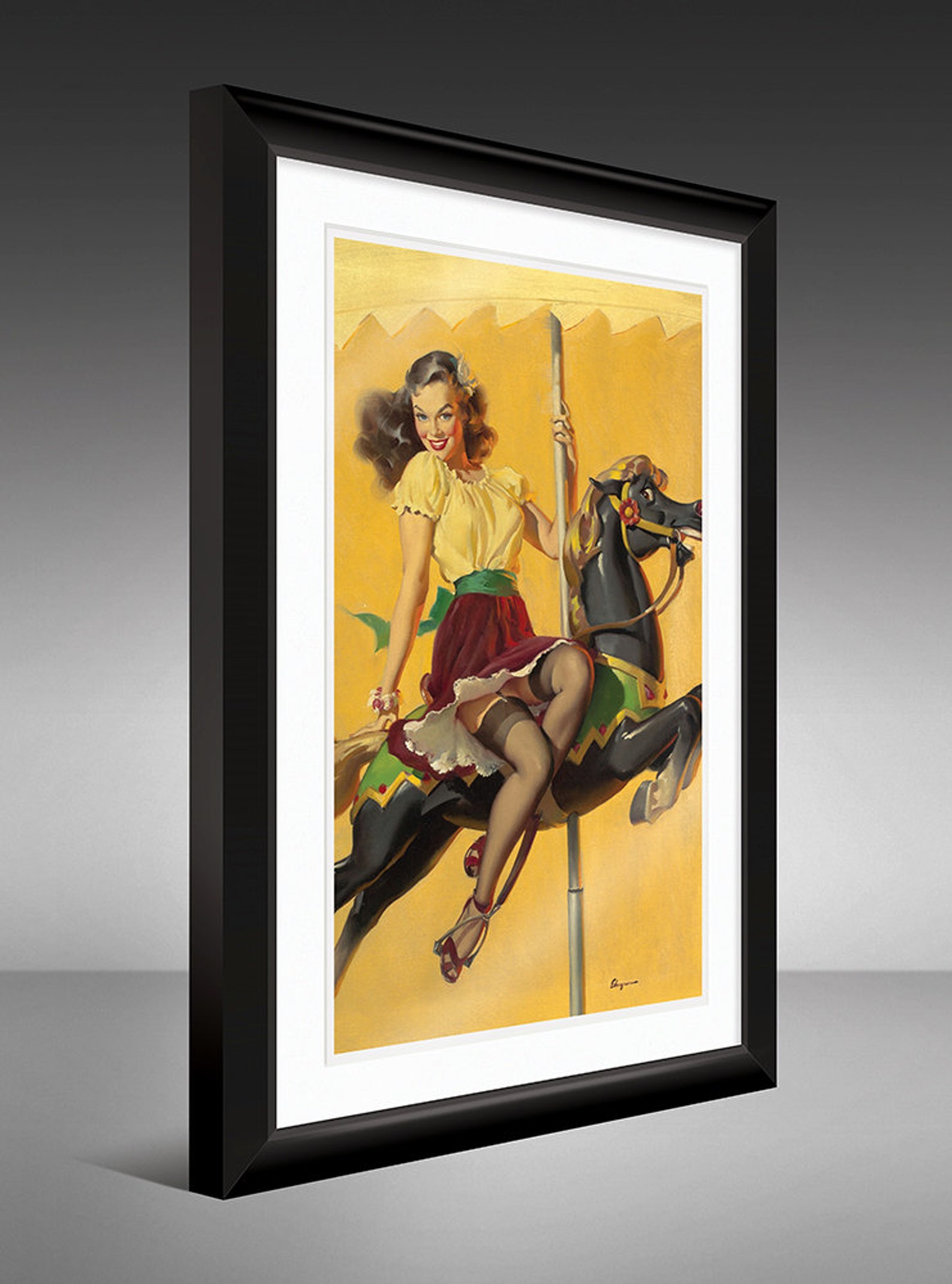 Gil Elvgren Lets Go Around Together 1948 12x18 Etsy