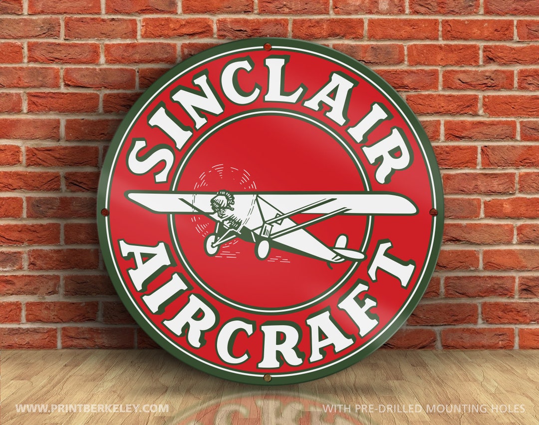 Sinclair Aircraft – Petroliana Vintage Reproduction Gas Station Sign ...