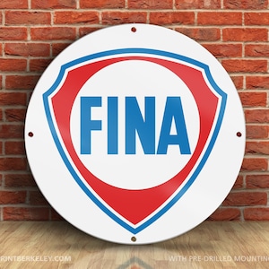 FINA (shield) – Petroliana Vintage Reproduction Gas Station Sign (23.5 ...