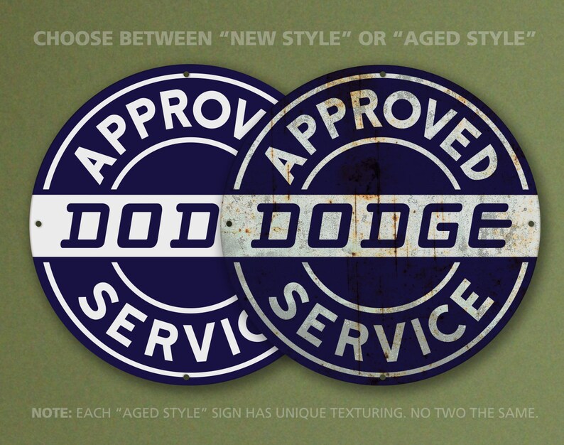 Dodge Approved Service Petroliana Vintage Reproduction Gas - Etsy