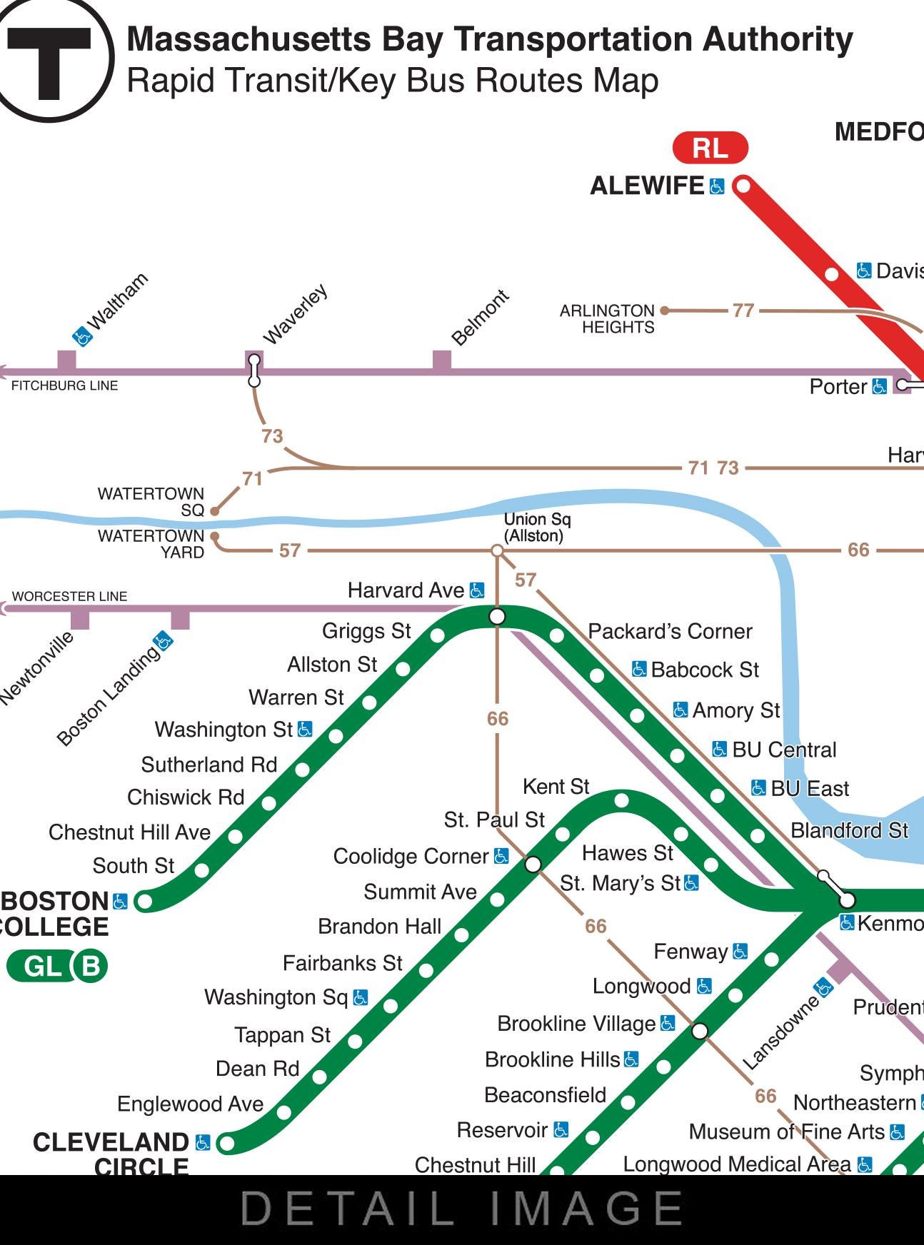 Boston T – MBTA Massachusetts Bay Transportation Authority – Rapid ...