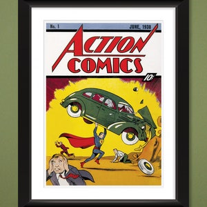 Action Comics #1 – June 1938 (12x16 Heavyweight Art Print) - Etsy