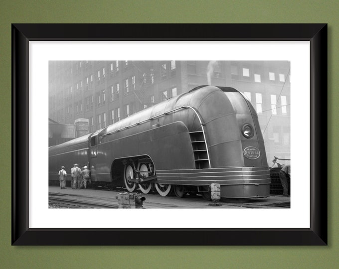 1936 New York Central System 4-6-2 Mercury Streamliner Train chicago ...