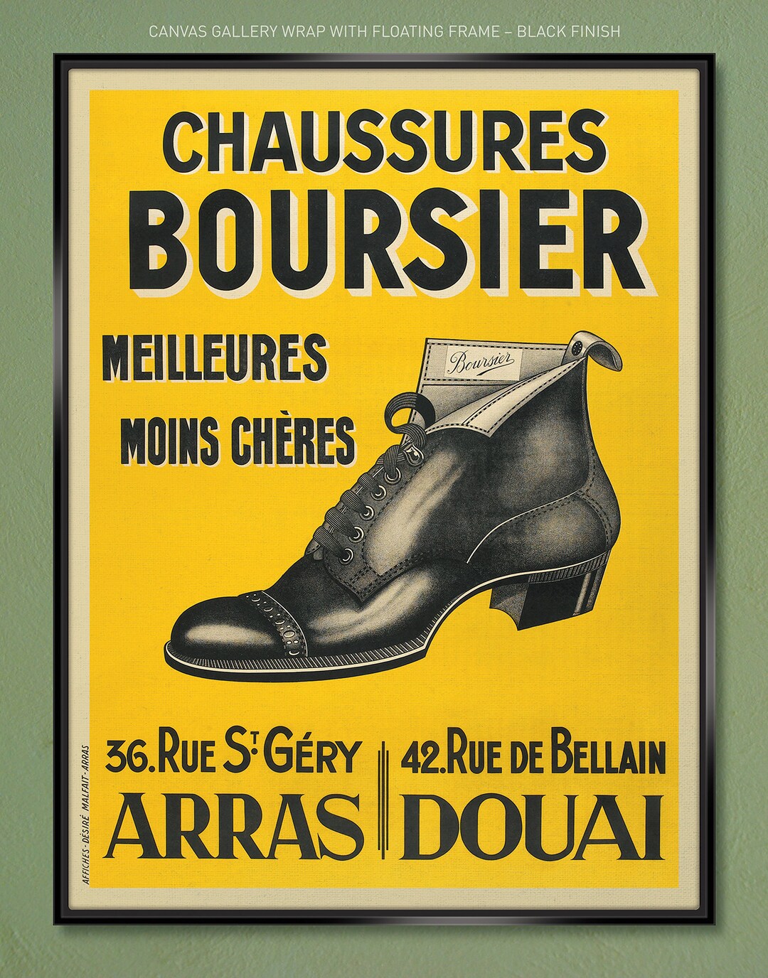 Boursier Chaussures – French Shoe Store Advertising Poster (c1910 ...
