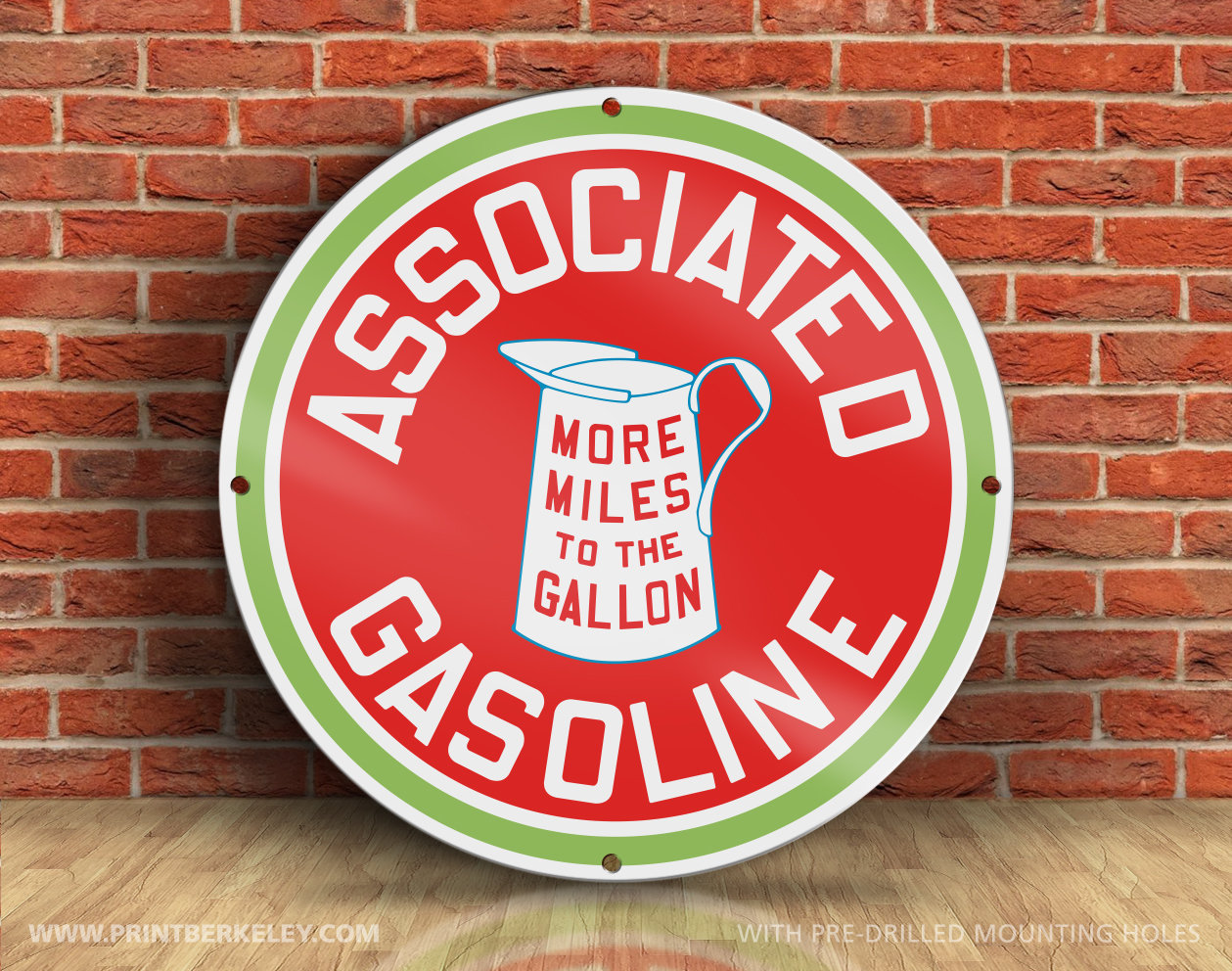 Associated Gasoline Petroliana Vintage Reproduction Gas | Etsy