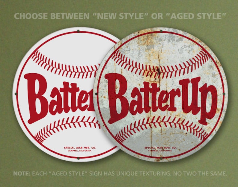 Batter up – Petroliana Vintage Reproduction Gas Station Sign (23.5 ...