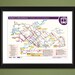 Budapest Hungary Trolly Bus Map 16x12 Heavyweight Art - Etsy
