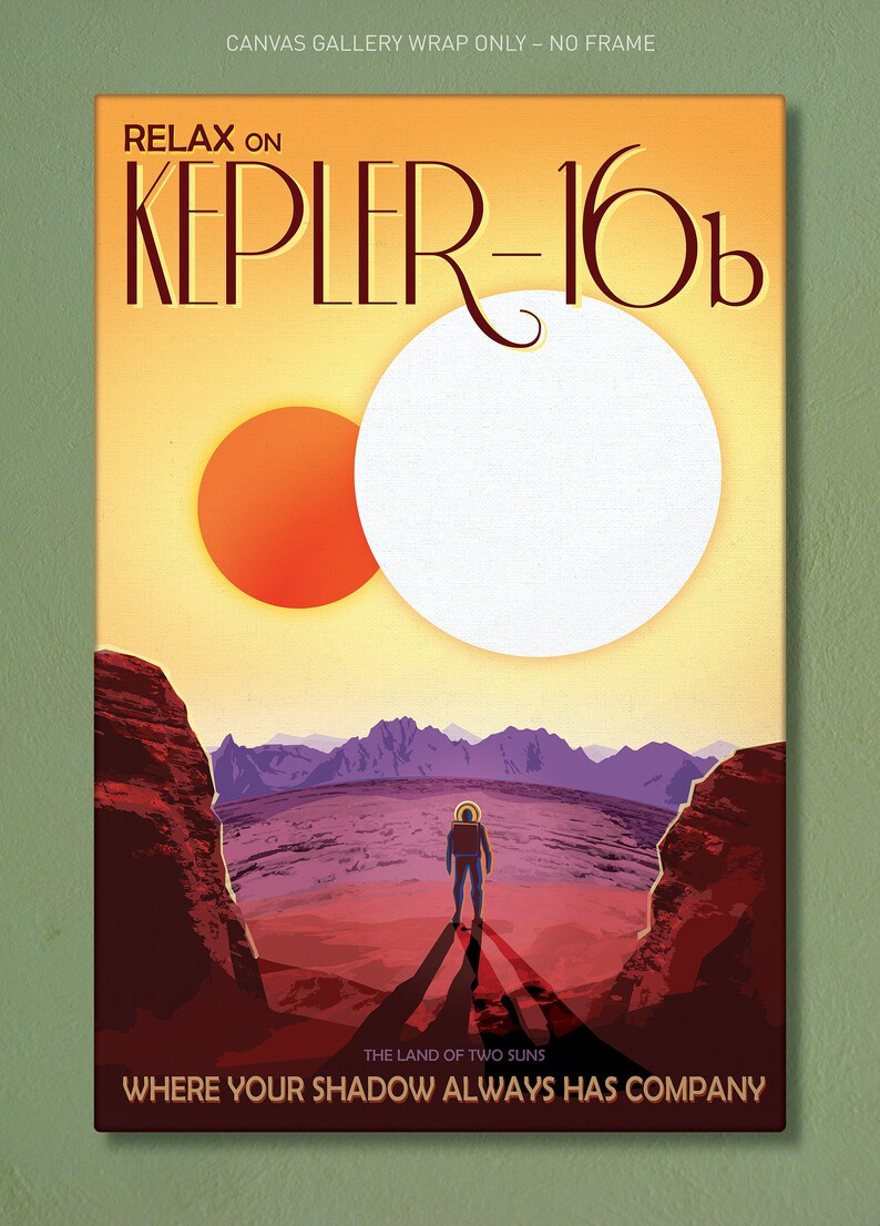 Kepler-16b NASA JPL visions of the Future - Etsy