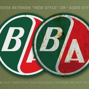 B-A Gasoline – Petroliana Vintage Reproduction Gas Station Sign (23.5 ...