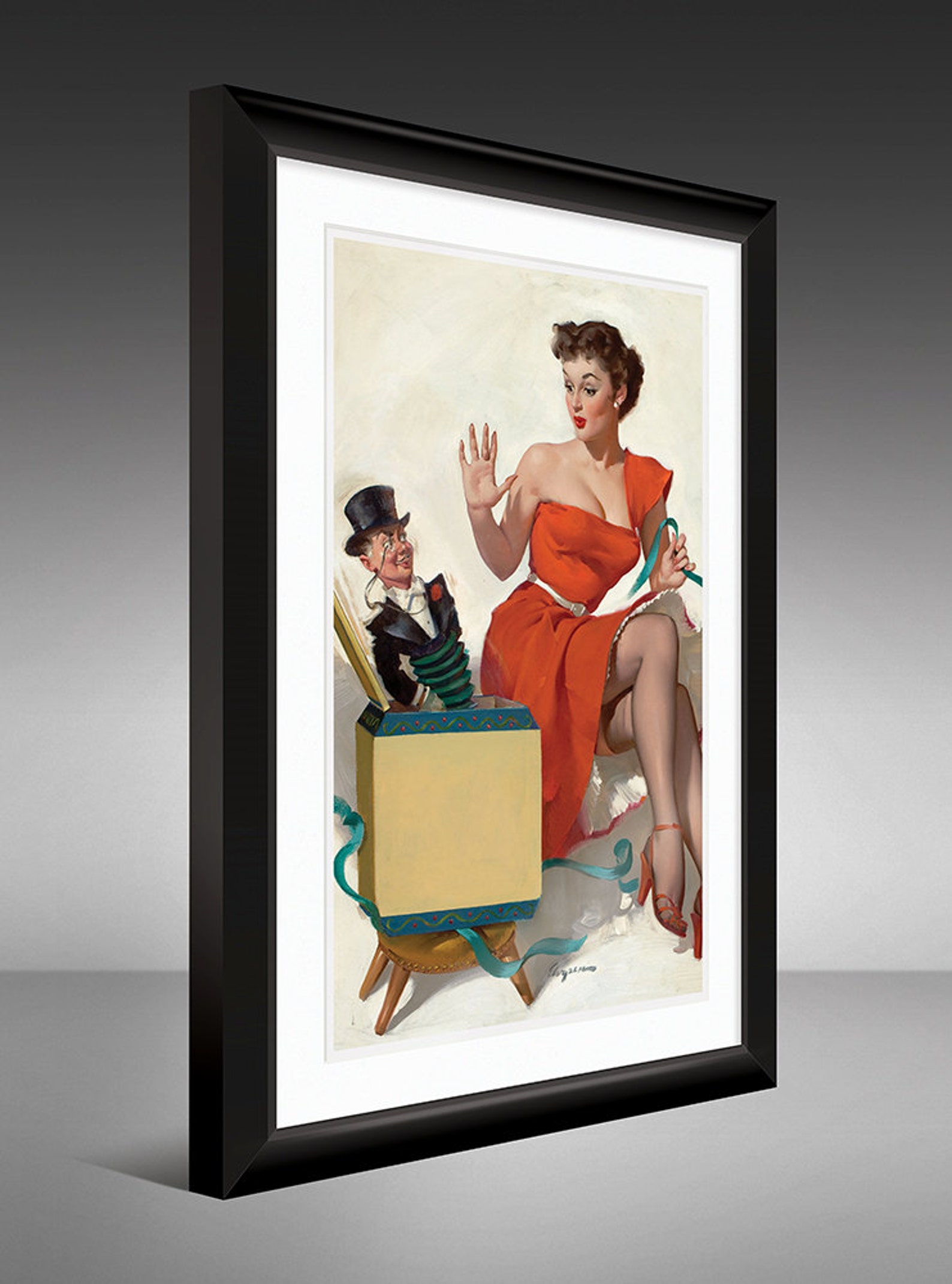 Gil Elvgren Surprised 1952 12x18 Heavyweight Art Print | Etsy