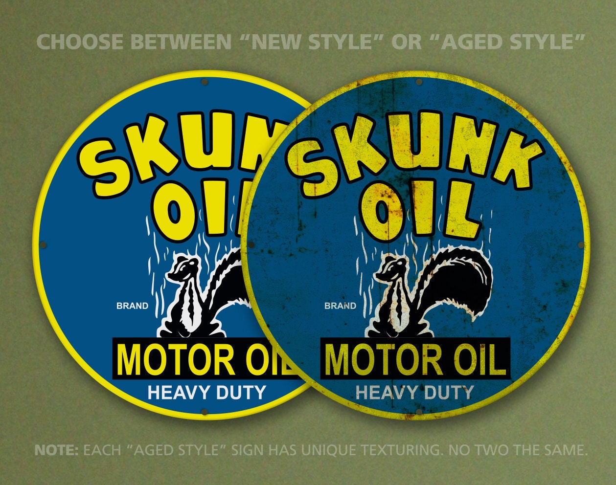 Skunk Oil Brand Motor Oil Heavy Duty Petroliana Vintage | Etsy