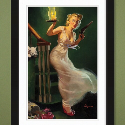 Gil Elvgren Fascination 1952 12x18 Heavyweight Art Print Etsy