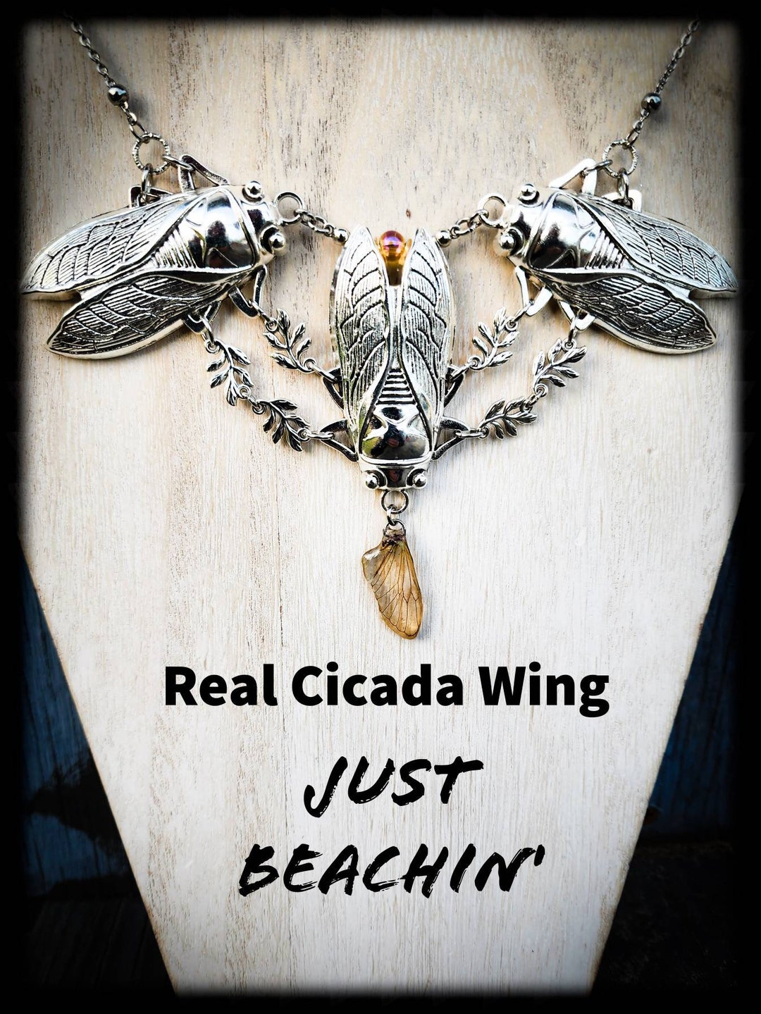 Real Cicada Wing Statement Jewelry Necklace Earring Set - Etsy