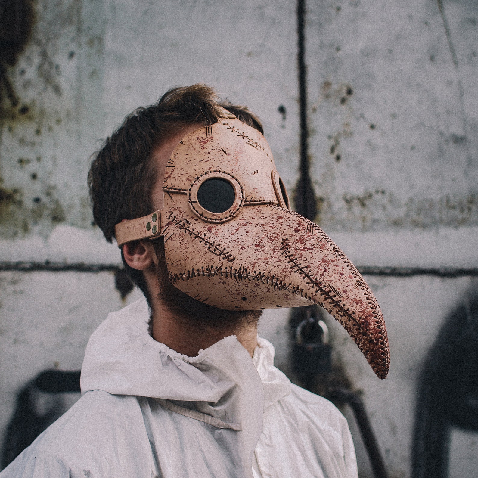 Old Plague Doctor Blood Mask Leather Beige Medieval Bird - Etsy