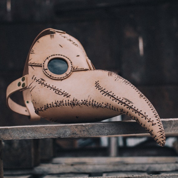 Old Plague Doctor Mask Leather Beige Medieval Bird Mask | Etsy