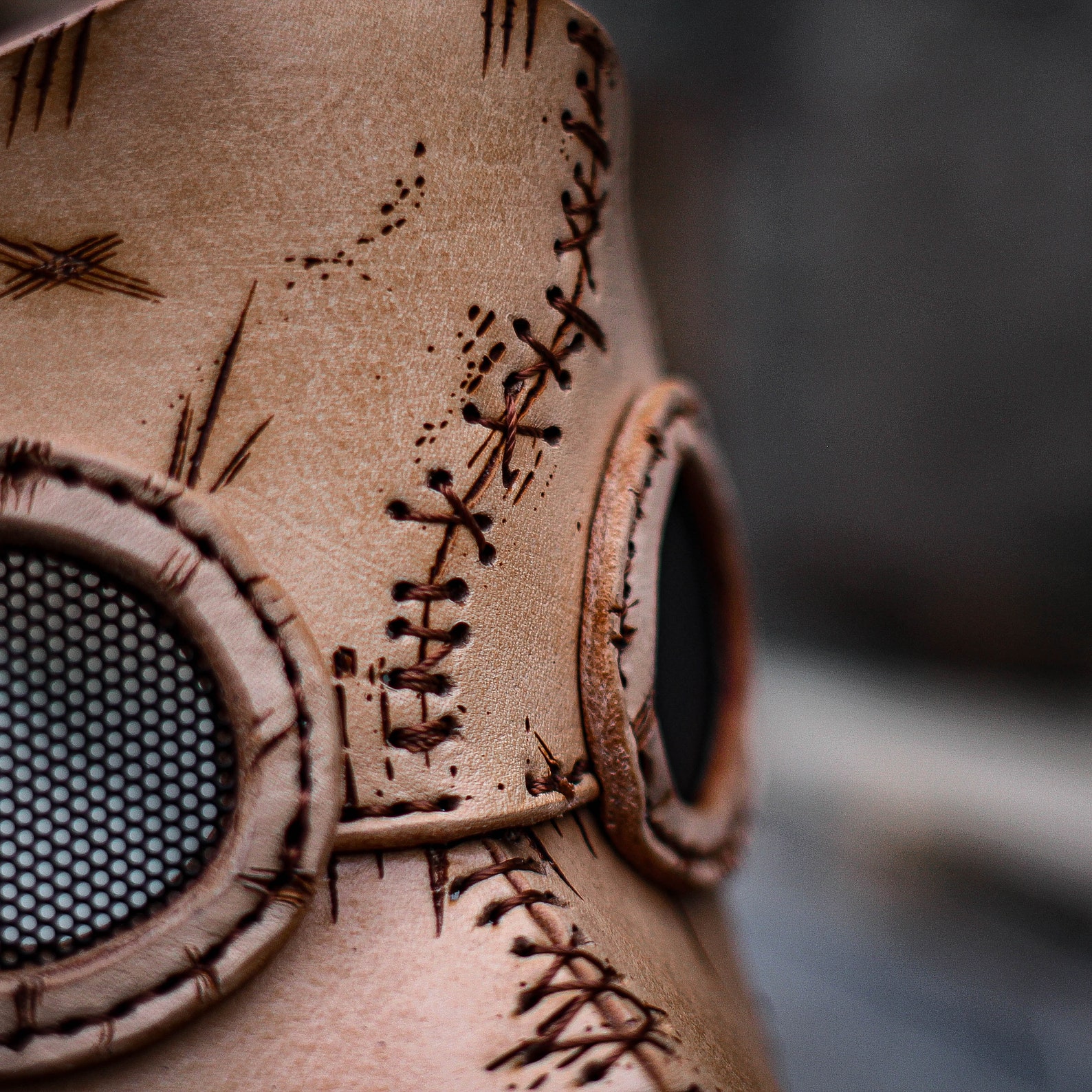 Old Plague Doctor Mask Leather Beige Medieval Bird Mask - Etsy