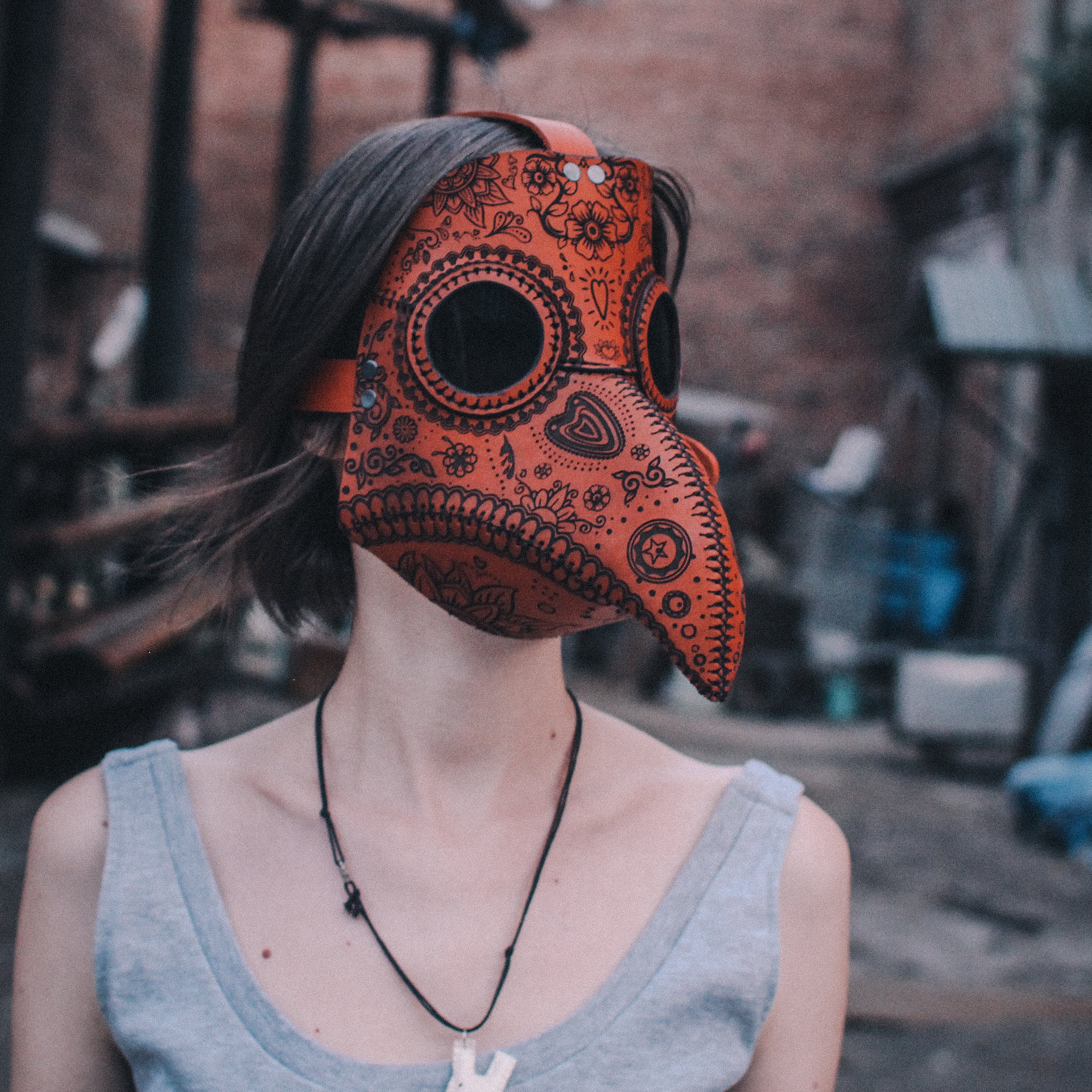 Plague Doctor Santa Muerte Mask Leather Black Medieval Bird | Etsy