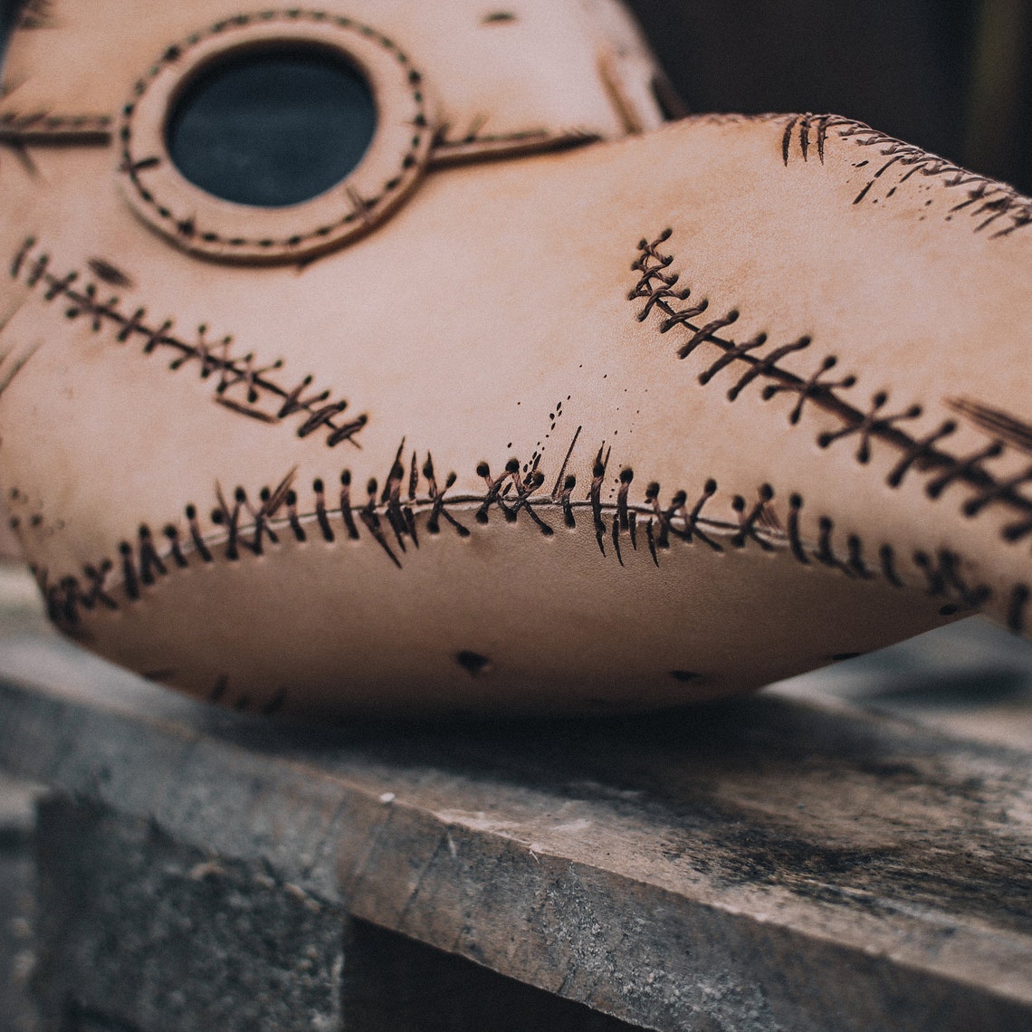 Old Plague Doctor Mask Leather Beige Medieval Bird Mask | Etsy