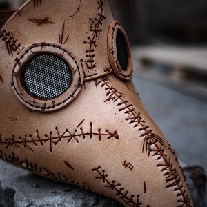 Old Plague Doctor Mask Leather Beige Medieval Bird Mask - Etsy
