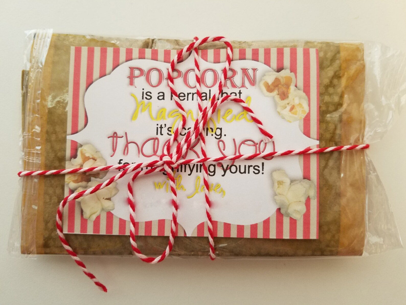 Popcorn Thank You - Etsy