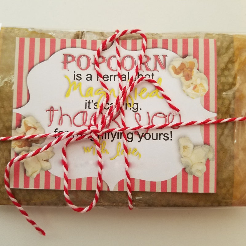 Popcorn Thank You - Etsy