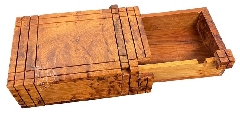 Moroccan Thuya Wood Puzzle Box - Etsy