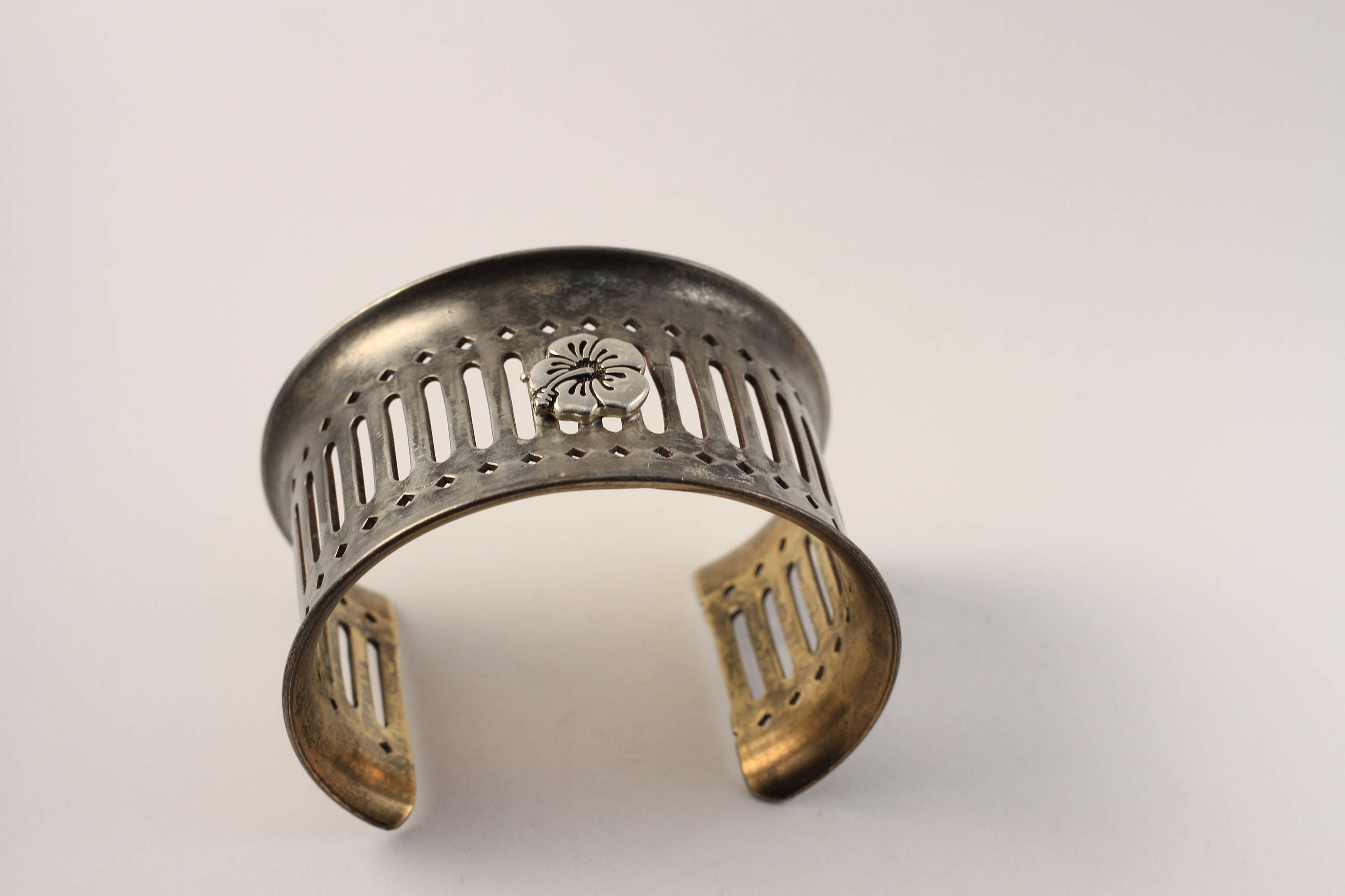 Vintage Silver Plate Cuff Bracelet - Etsy