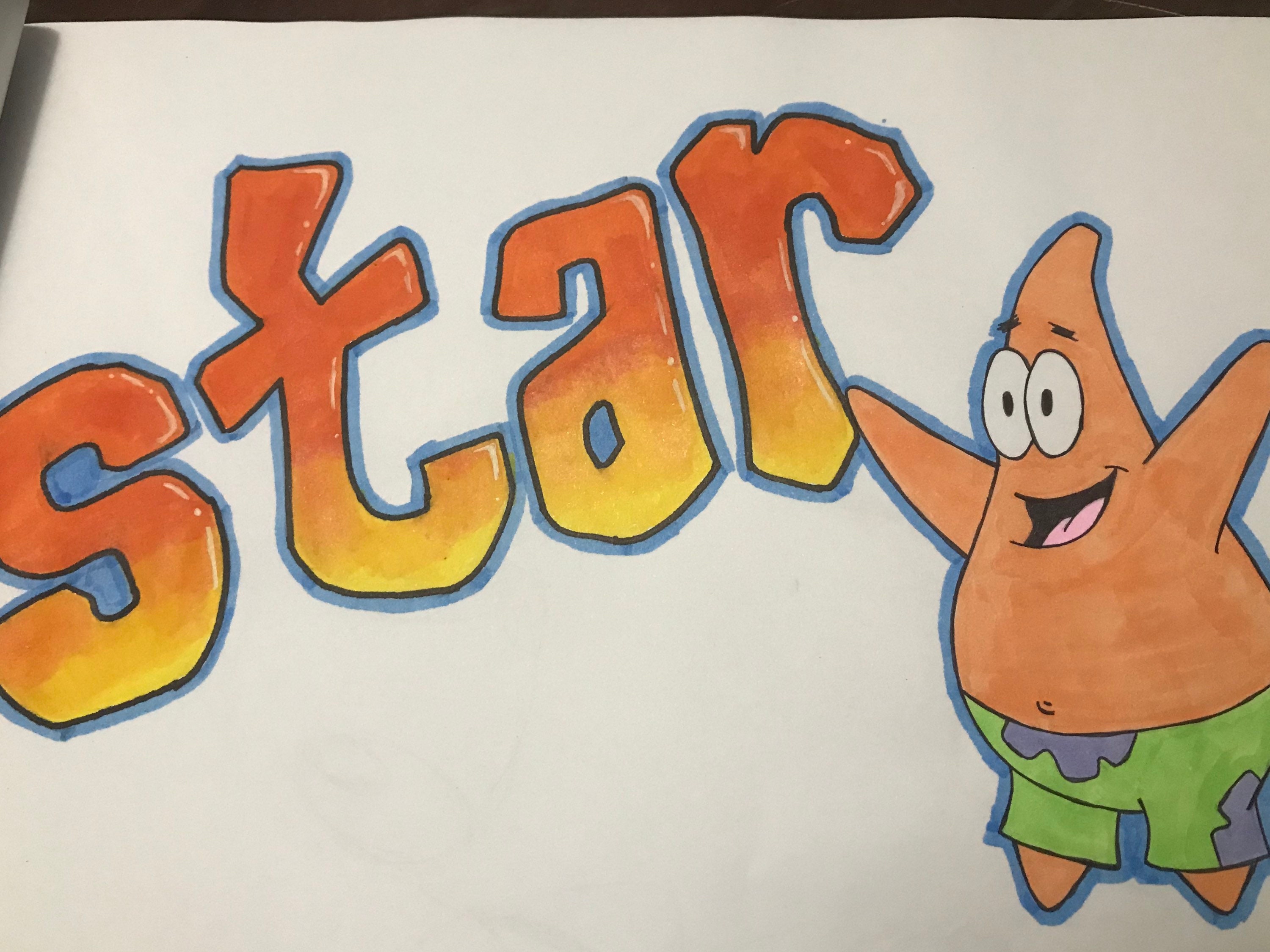 Graffiti Star Drawing