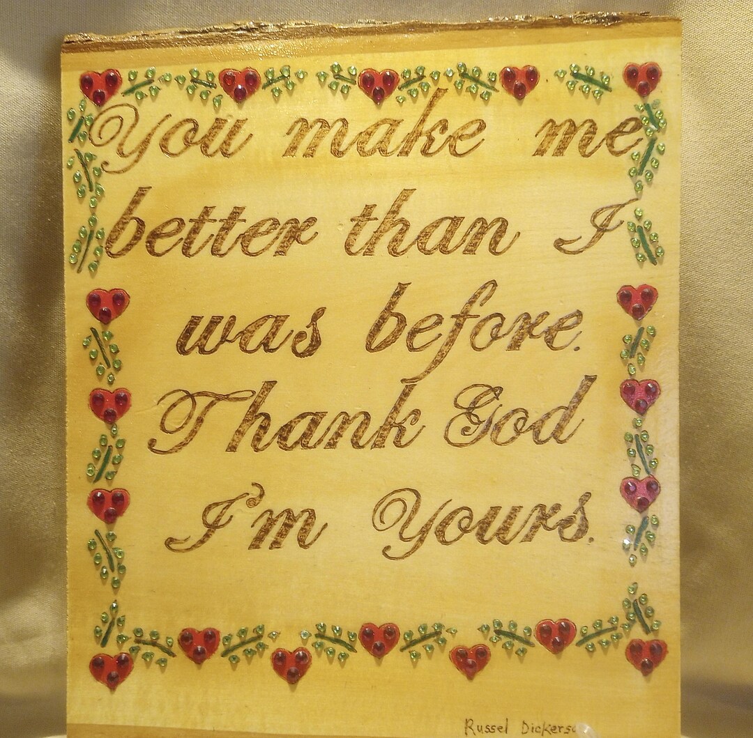 Wood Burned Song Lyrics Sign, Anniversary Gift - Etsy
