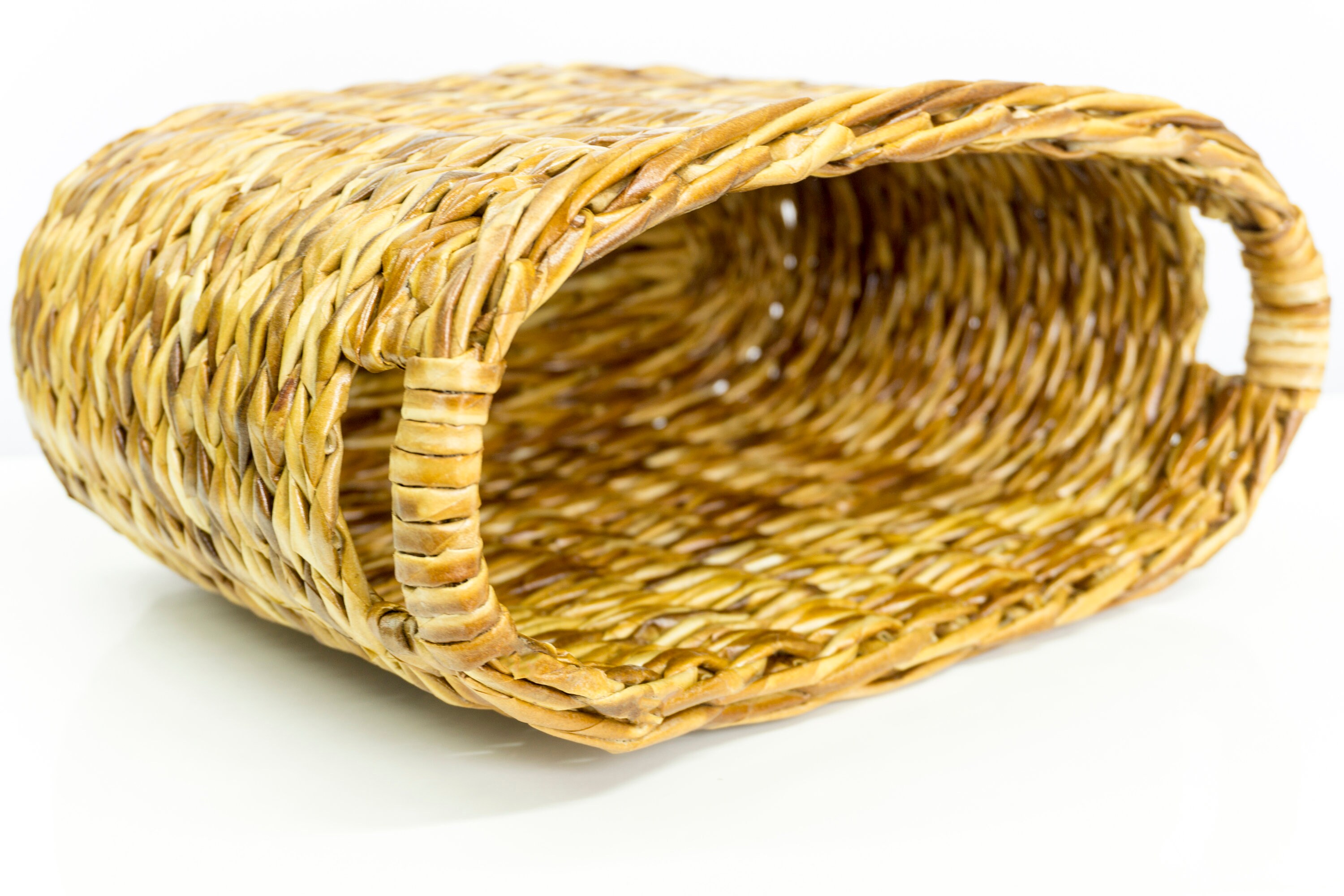 Magazine Holder, Wicker Magazine Rack, Oval Newspaper Basket, Paper ...