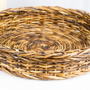 Round Wicker Tray for Centerpiece Serving, Hand Woven Large Tray for ...