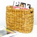 Magazine File Holder, Wicker Storage Basket Rack, Willow Basket for ...