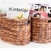 Magazine File Holder, Wicker Storage Basket Rack, Willow Basket for ...