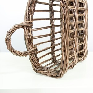 Wall Hanging Rustic Wicker Net Basket for Magazine Book Mail - Etsy