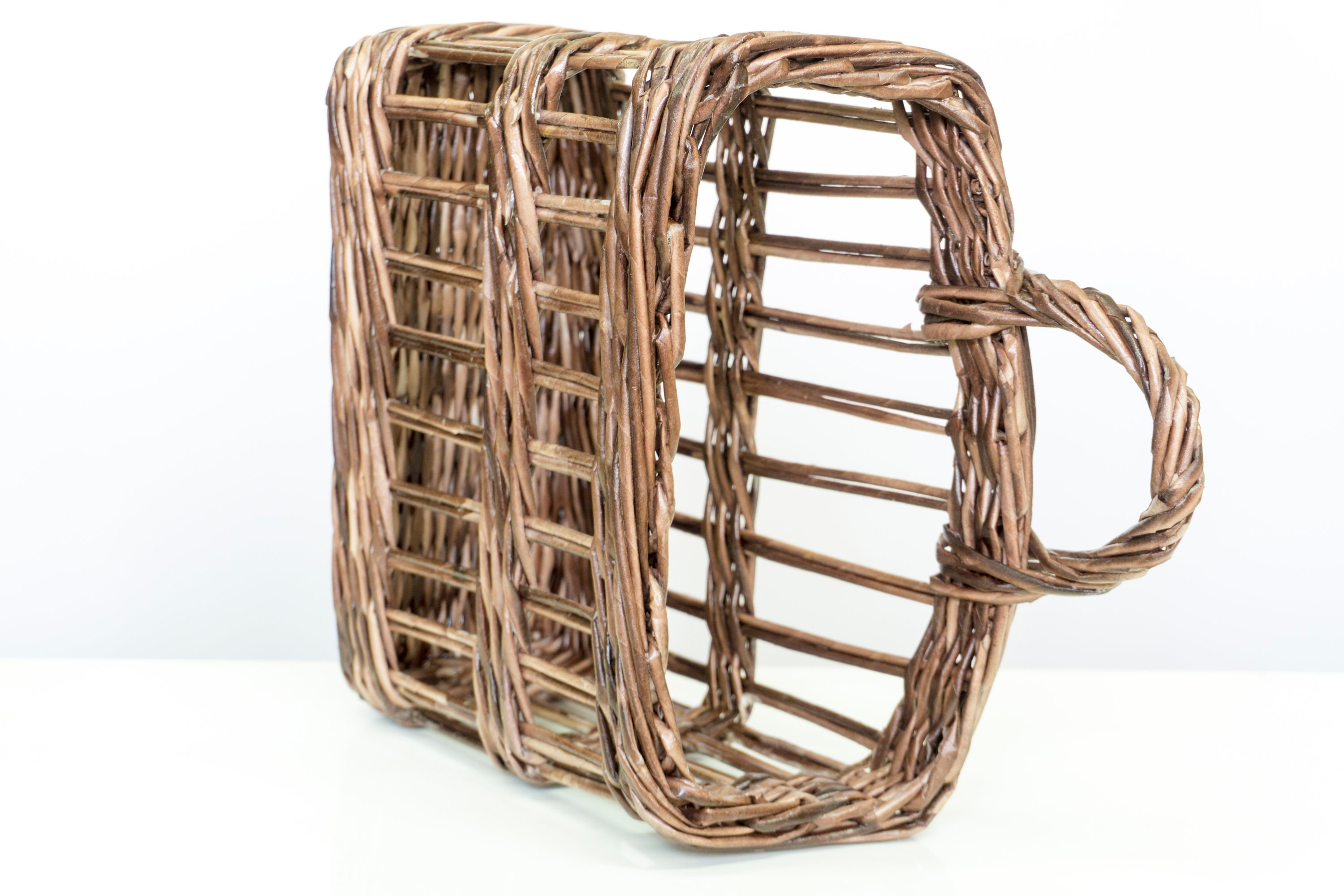 Wall Hanging Rustic Wicker Net Basket for Magazine Book Mail | Etsy