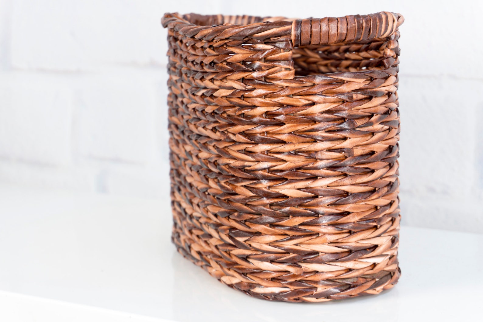 Magazine File Holder, Wicker Storage Basket Rack, Willow Basket for ...
