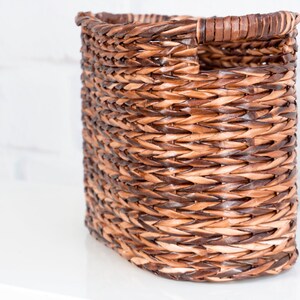 Magazine File Holder, Wicker Storage Basket Rack, Willow Basket for ...