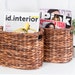 Magazine File Holder, Wicker Storage Basket Rack, Willow Basket for ...
