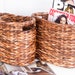 Magazine File Holder, Wicker Storage Basket Rack, Willow Basket for ...