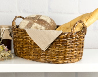 Vintage Wicker Basket - Etsy