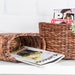 Magazine File Holder, Wicker Storage Basket Rack, Willow Basket for ...