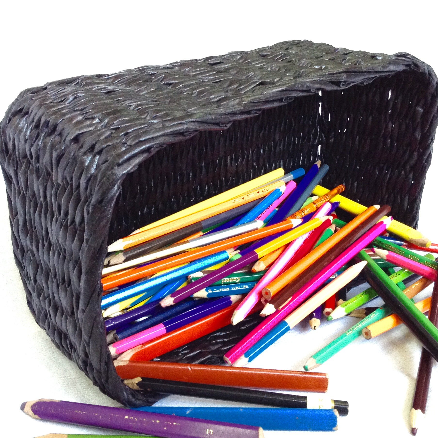 Vintage Wicker Storage Basket Bathroom Storage Rustic Storage - Etsy