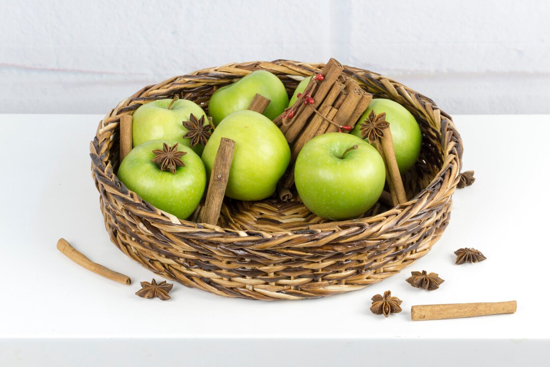 Round Wicker Tray for Centerpiece Serving, Hand Woven Large Tray for ...